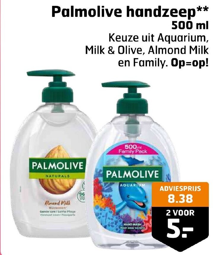 Palmolive handzeep** 500ml aanbieding bij Trekpleister