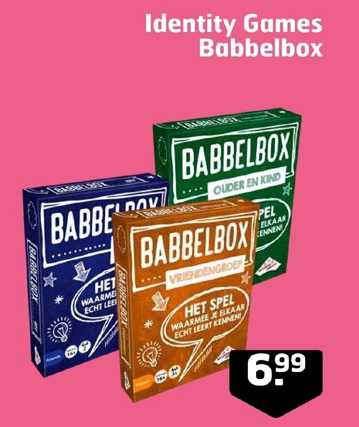 Identity Games Babbelbox aanbieding bij Trekpleister