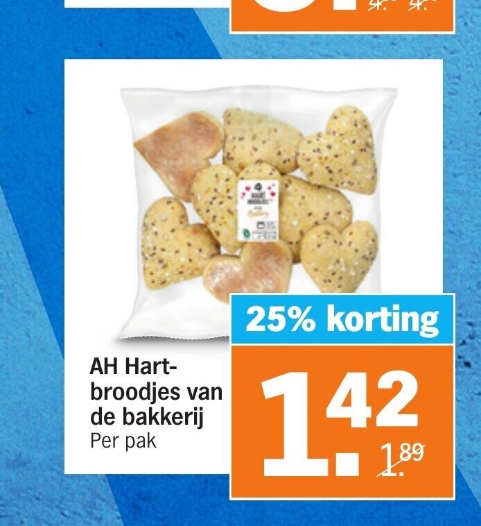AH Hart-broodjes van de bakkerij aanbieding bij Albert Heijn