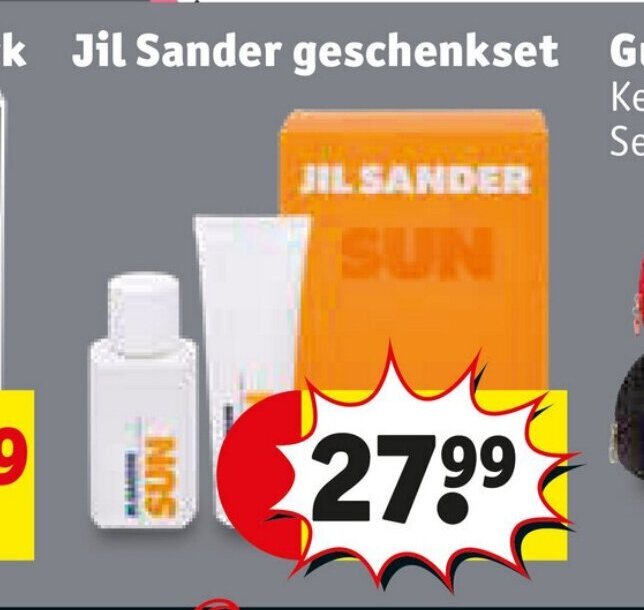Jil Sander geschenkset aanbieding bij Kruidvat