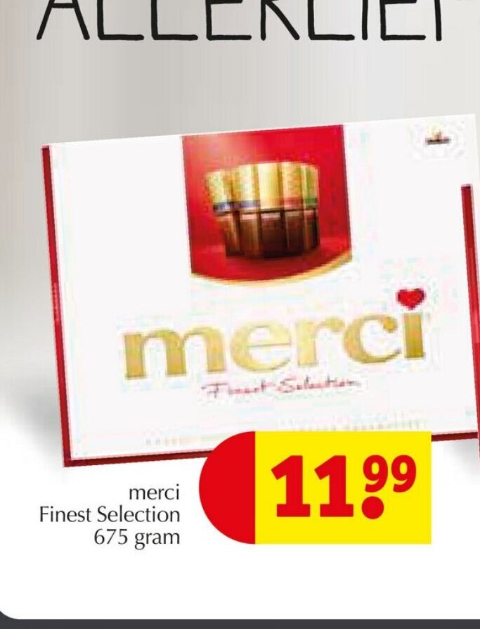 Merci Finest Selection 675 gram aanbieding bij Kruidvat