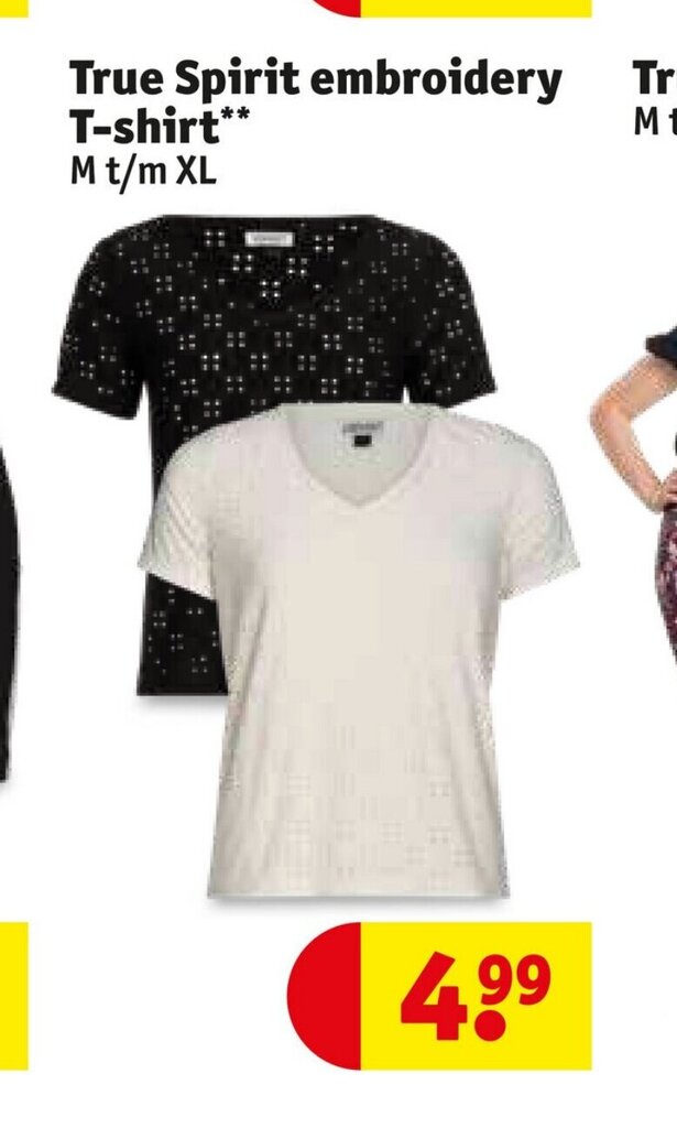 True Spirit embroidery T-shirt*** M t/m XL aanbieding bij Kruidvat