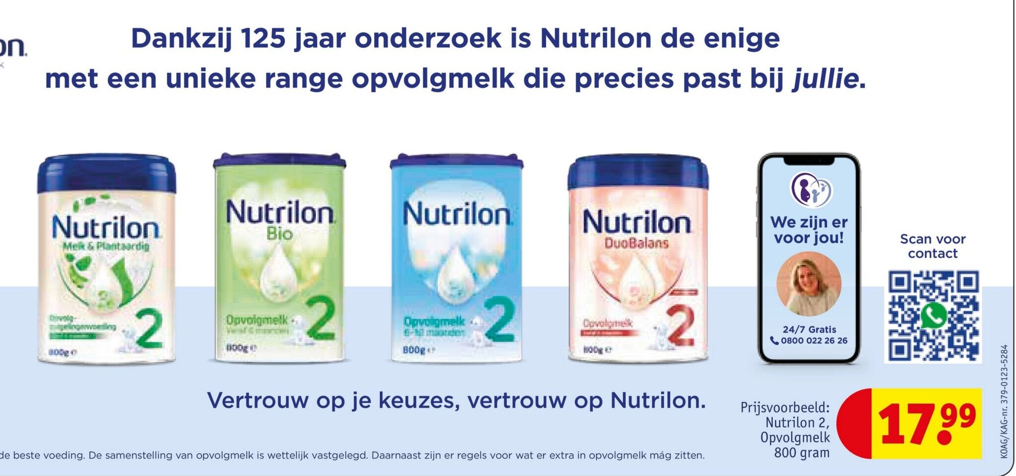 Nutrilon 2, Opvolgmelk 800 gram aanbieding bij Kruidvat