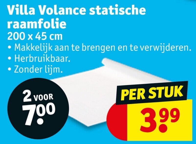 Villa Volance statische raamfolie aanbieding bij Kruidvat