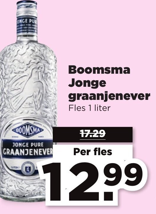 Boomsma Jonge graanjenever aanbieding bij PLUS