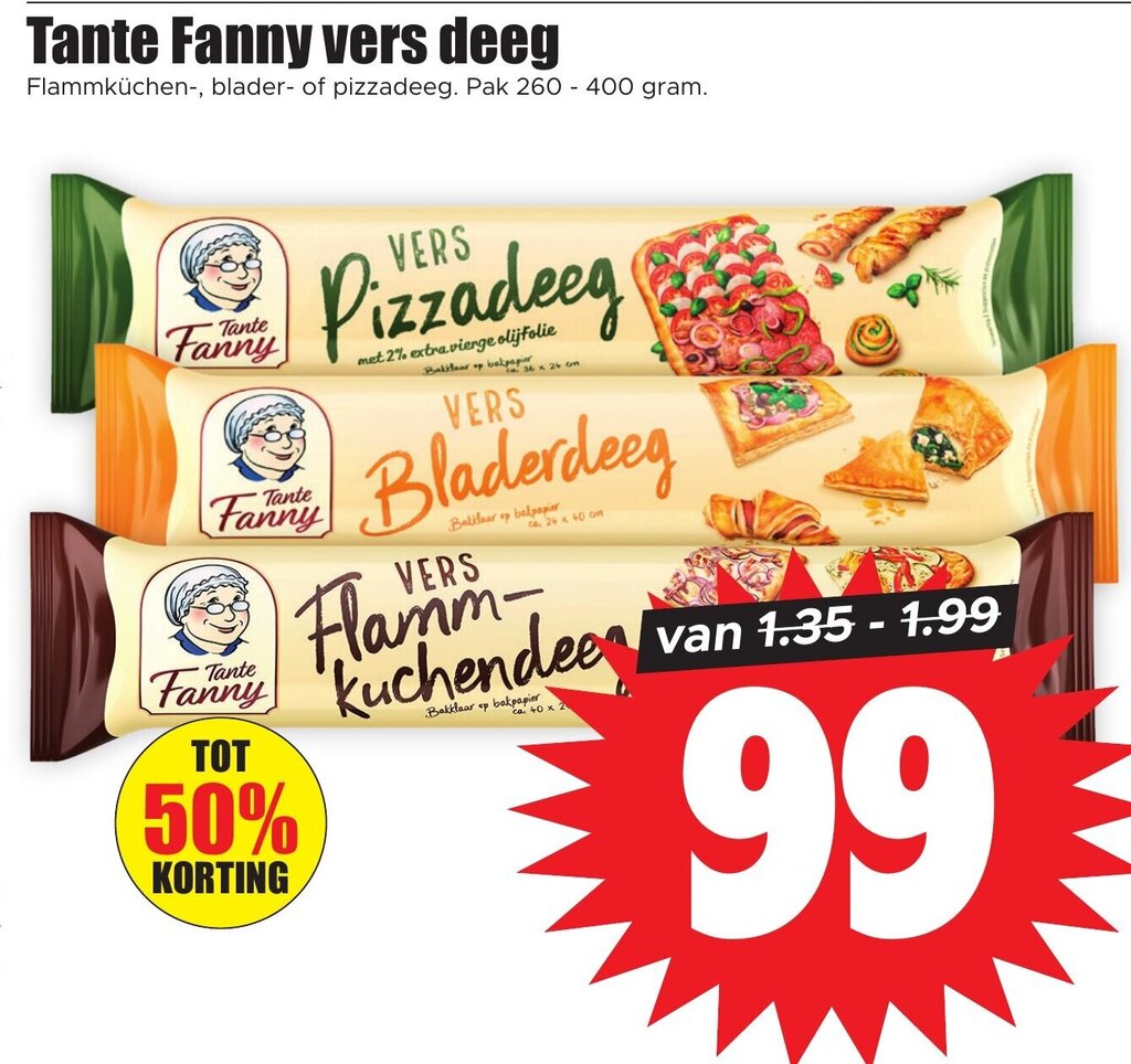 Tante Fanny vers deeg aanbieding bij Dirk