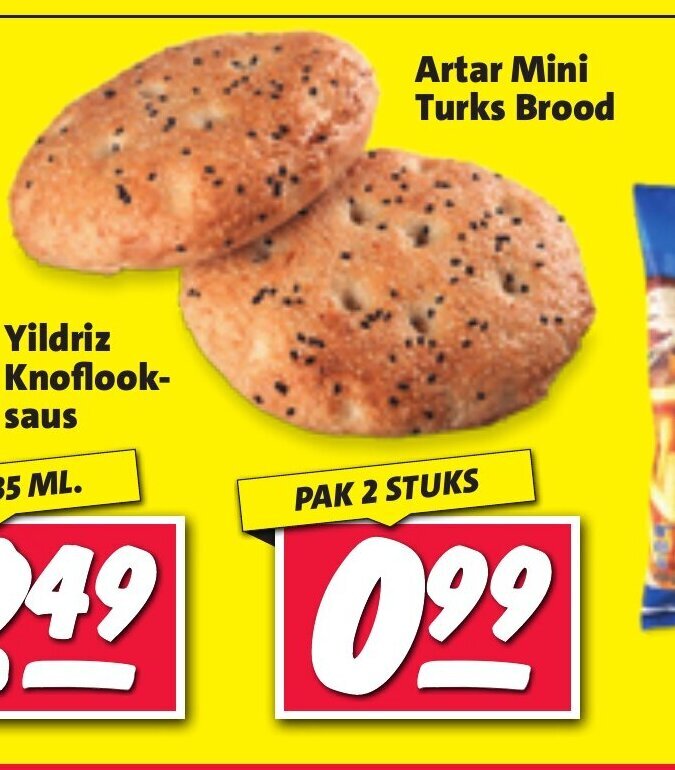 Artar Mini Turks Brood aanbieding bij Nettorama