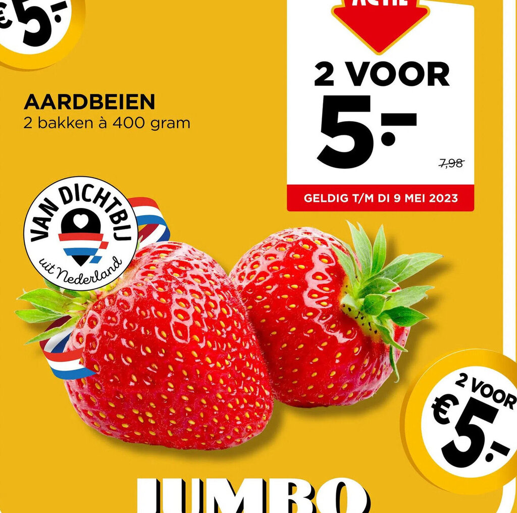 AARDBEIEN 400 gram aanbieding bij Jumbo