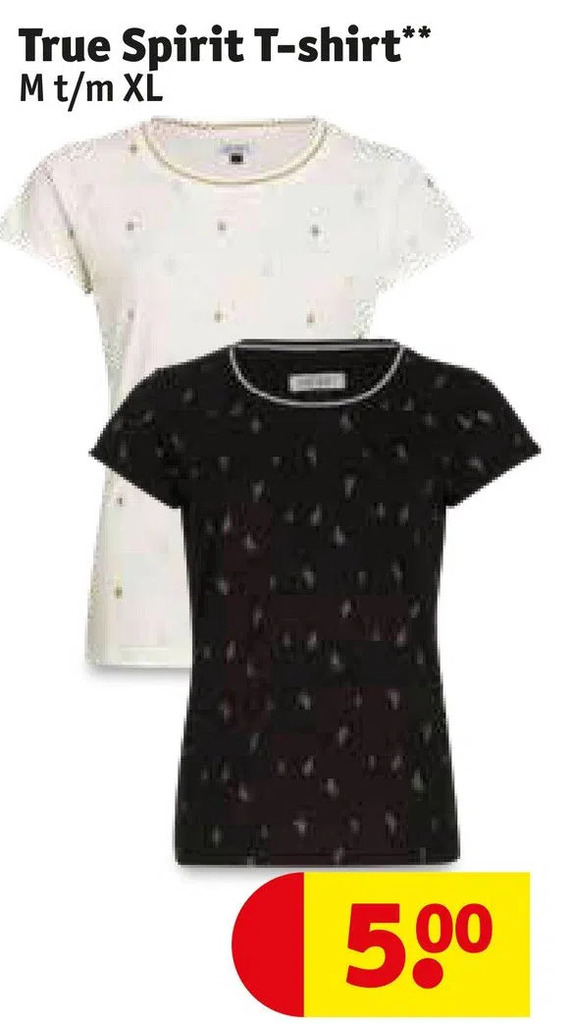 True spirit t-shirt** aanbieding bij Kruidvat