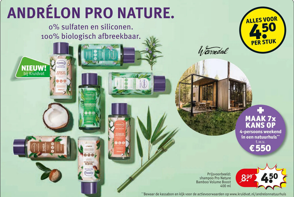 Andrélon pro nature. aanbieding bij Kruidvat