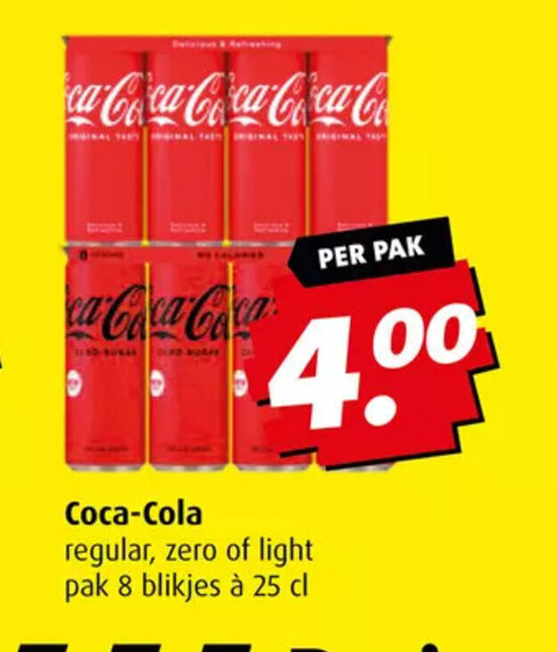Coca-Cola regular 25CL aanbieding bij Boni