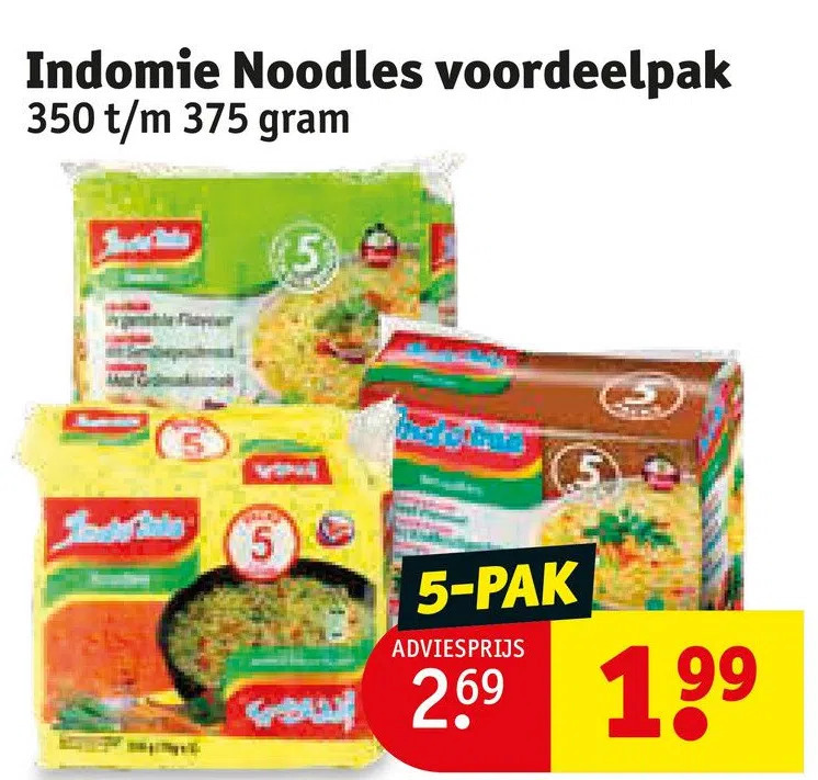 Indomie noodles voordeelpak aanbieding bij Kruidvat