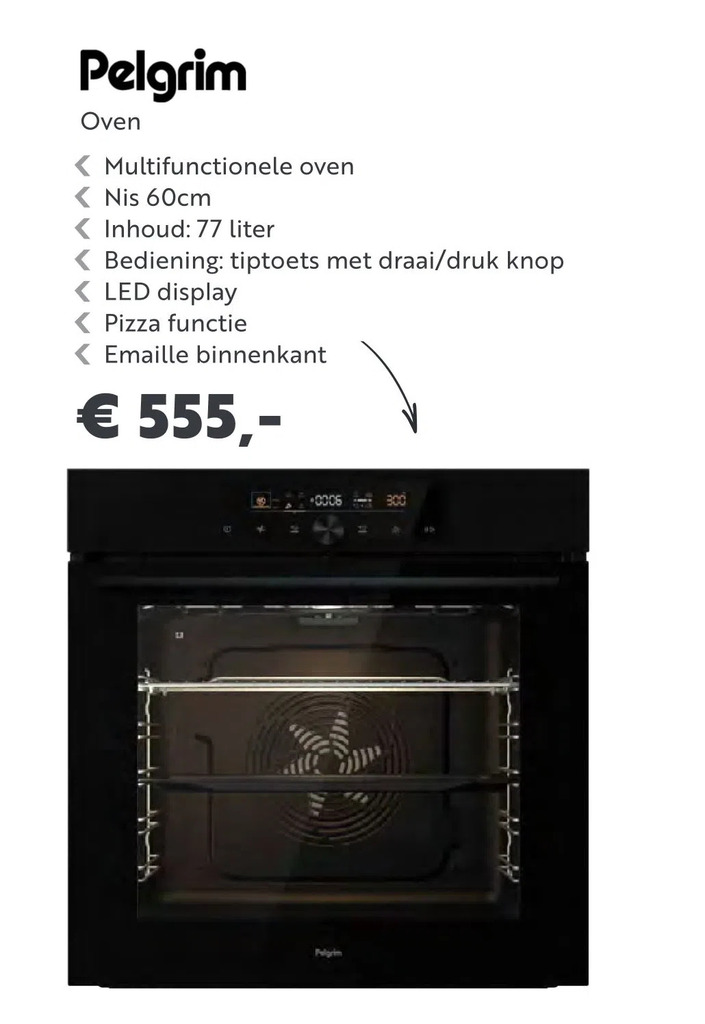 Pelgrim oven aanbieding bij Superkeukens