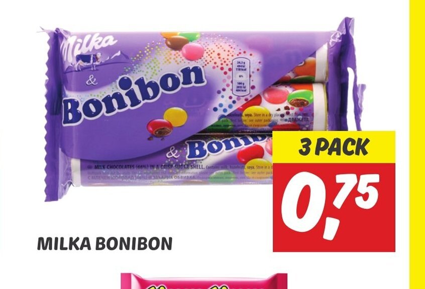 MILKA BONIBON 3 PACK aanbieding bij Dekamarkt
