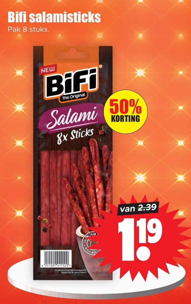 Bifi salamisticks aanbieding bij Dirk
