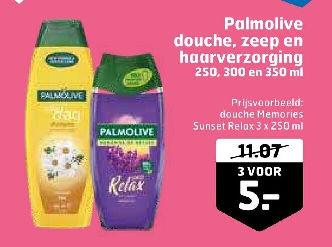 Palmolive douche, zeep en haarverzorging aanbieding bij Trekpleister