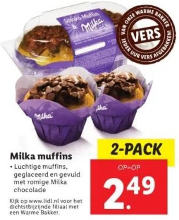 Milka muffins aanbieding bij Lidl
