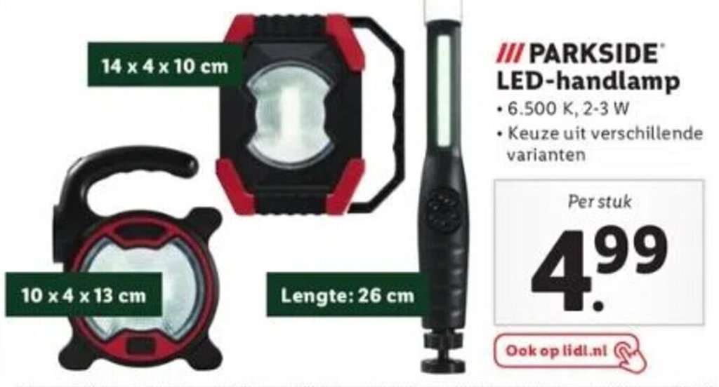 III PARKSIDE LED-handlamp aanbieding bij Lidl