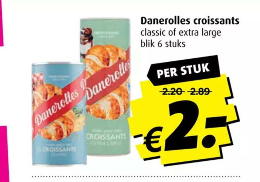 Danerolles croissants classic of extra large aanbieding bij Boni