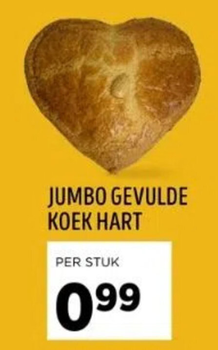 JUMBO GEVULDE KOEK HART aanbieding bij Jumbo