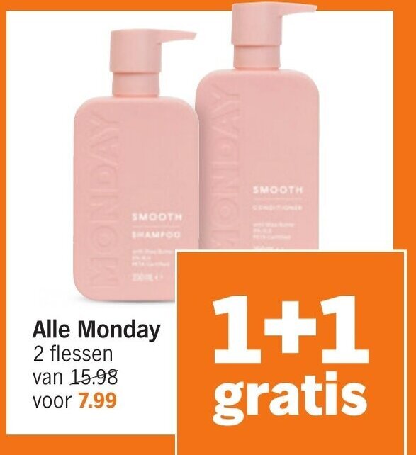 Alle Monday 1+1 gratis aanbieding bij Albert Heijn
