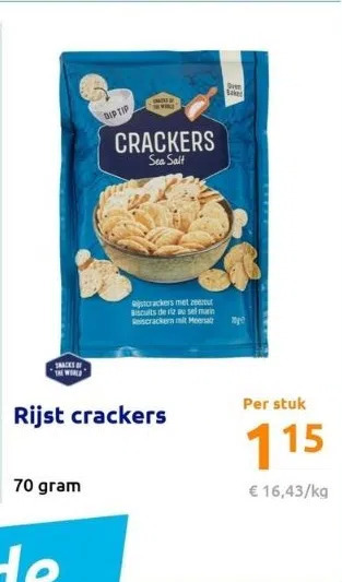 Rijst crackers aanbieding bij Action