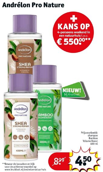 Andrélon Pro Nature aanbieding bij Kruidvat