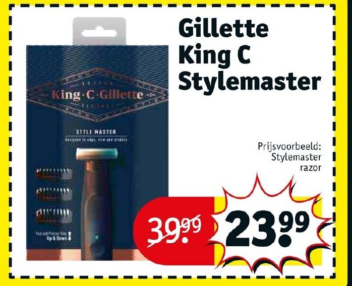 Gillette King C Stylemaster aanbieding bij Kruidvat