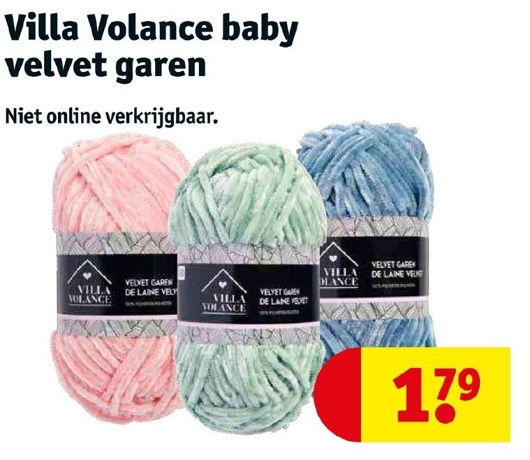 Villa Volance baby velvet garen aanbieding bij Kruidvat