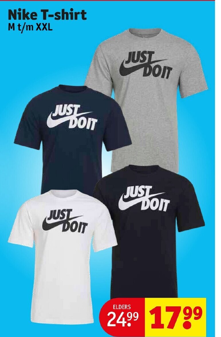 Nike T-shirt M t/m XXL aanbieding bij Kruidvat
