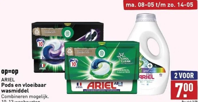 Pods en vloeibaar wasmiddel aanbieding bij ALDI