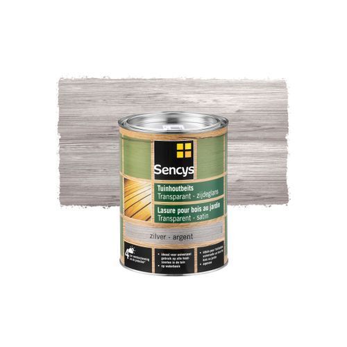 Sencys tuinhoutbeits semi-transparant metal silver 2,5l aanbieding bij ...