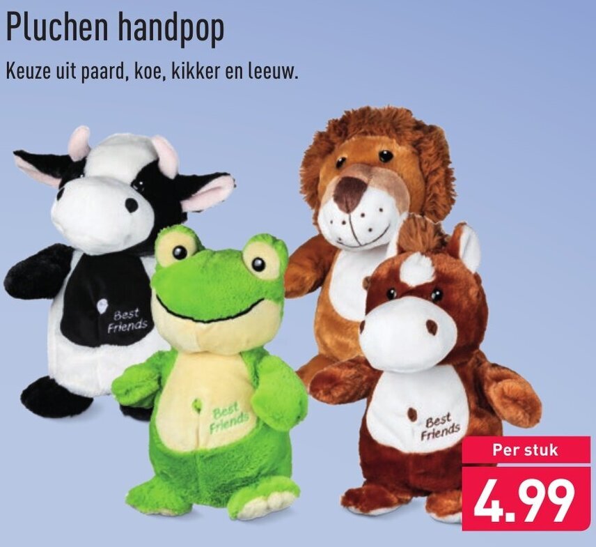 Pluchen handpop aanbieding bij ALDI