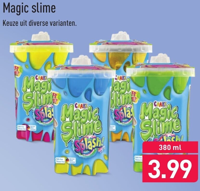 Magic slime 380ml aanbieding bij ALDI