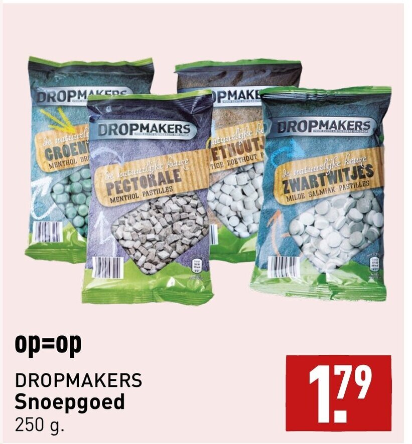 DROPMAKERS Snoepgoed 250 g. aanbieding bij ALDI