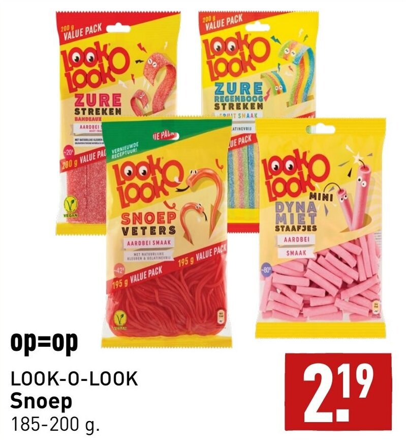 LOOK-O-LOOK Snoep 185-200 g. aanbieding bij ALDI