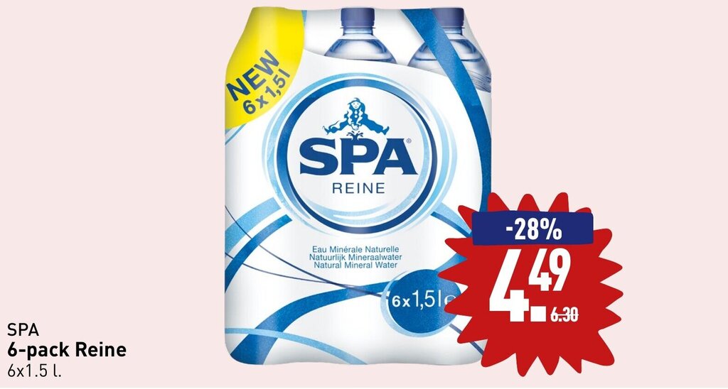 SPA 6-pack Reine 6x1.5 l. aanbieding bij ALDI