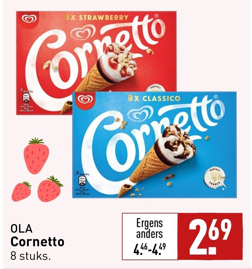 OLA Cornetto 8 stuks. aanbieding bij ALDI