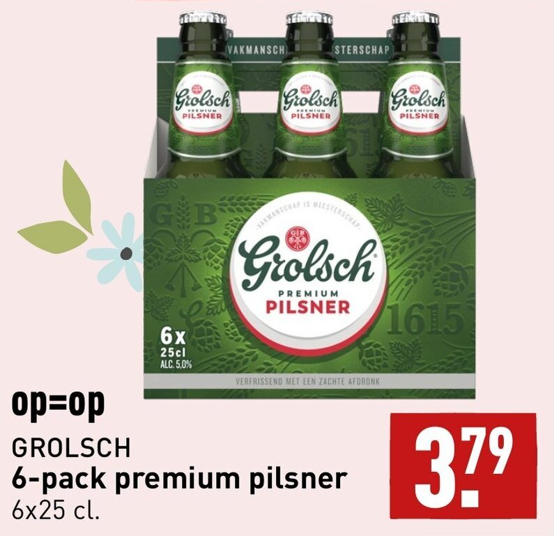 GROLSCH 6-pack premium pilsner 6x25 cl. aanbieding bij ALDI