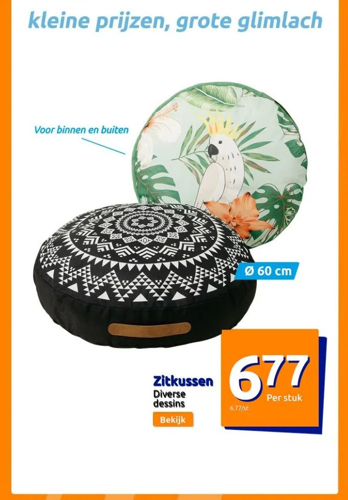 Zitkussen aanbieding bij Action