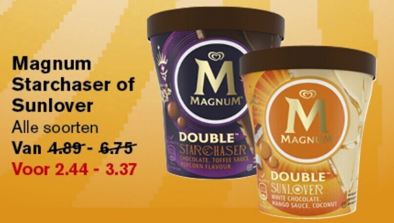 Magnum Starchaser of Sunlover aanbieding bij Hoogvliet