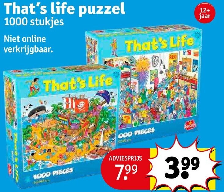 That's life puzzel 1000 stukjes aanbieding bij Kruidvat