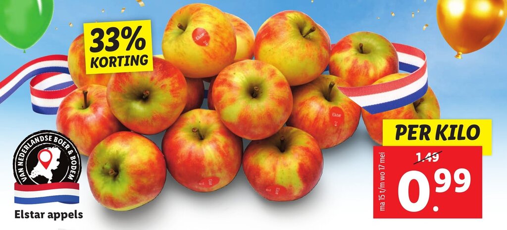 Elstar appels PER KILO aanbieding bij Lidl