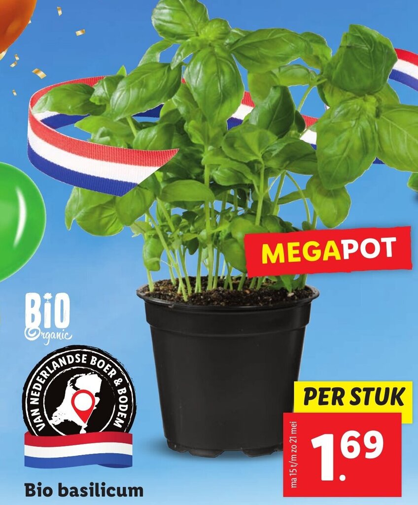 Bio basilicum aanbieding bij Lidl
