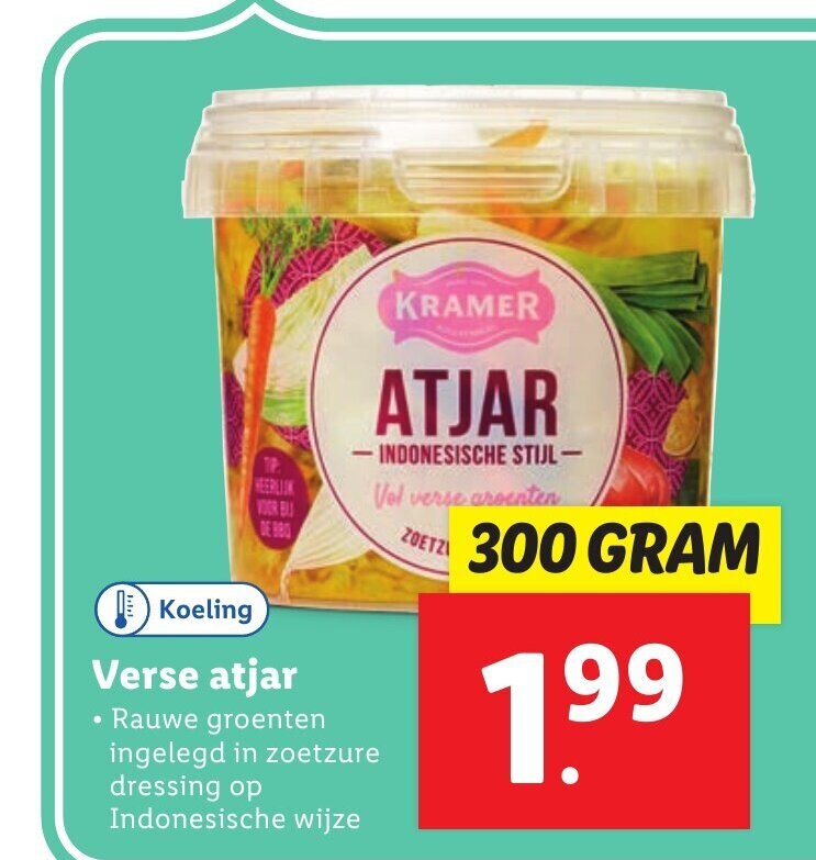 Verse atjar 300 gram aanbieding bij Lidl