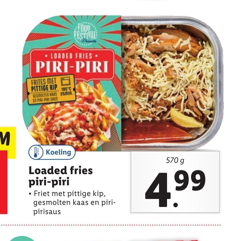 Koeling Loaded fries piri-piri 570 g aanbieding bij Lidl