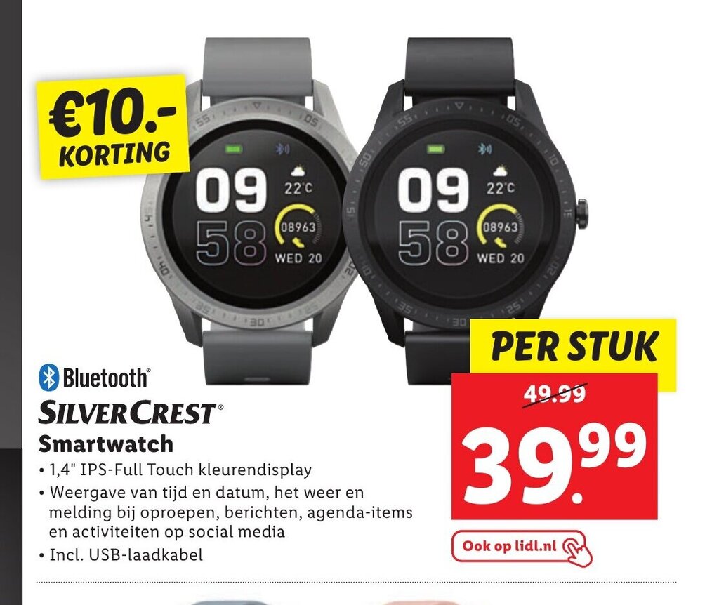 SILVERCRESTⓇ Smartwatch aanbieding bij Lidl