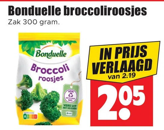 Bonduelle broccoliroosjes aanbieding bij Dirk