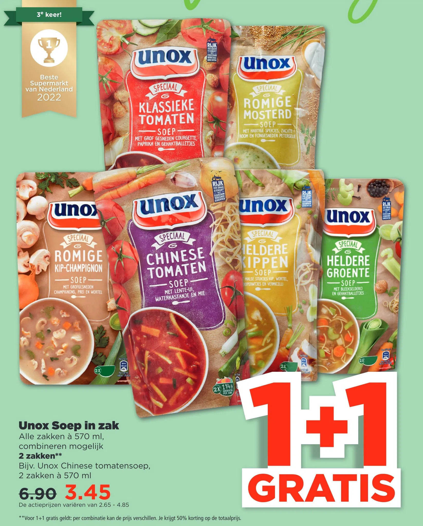 Unox soep in zak aanbieding bij PLUS