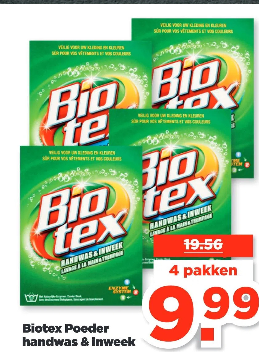 Biotex poeder handwas & inweek aanbieding bij PLUS